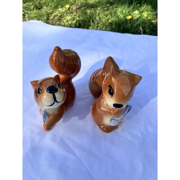 Art | Vintage Ceramic Squirrels Woodland Animal Country Cottage Core ...
